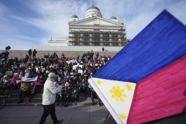 Supporters rally in Helsinki for former Philippine President Duterte ...